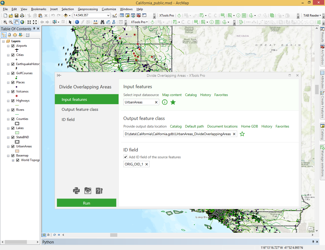 Divide Overlapping Areas